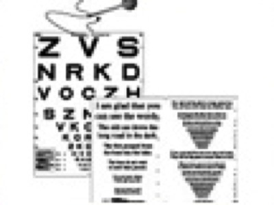 HOTV Eye Test Chart for Near Distance, Single Sided from Precision ...